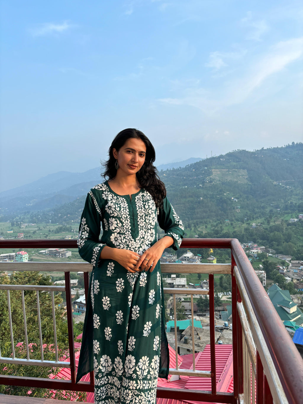 Aaliya Long Modal Kurta: Elegant Chikankari Embroidery | Soft Cotton