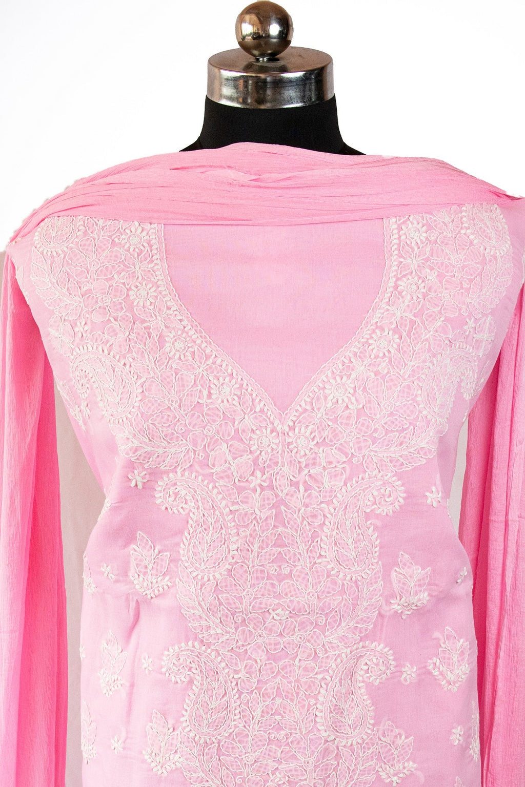 Mehwish Cotton Three Piece Suit - Vibrant Thread Jaal Design